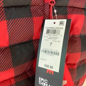 Epic Threads | Jackets & Coats | Kids Epic Threads Red Plaid Puffer ...